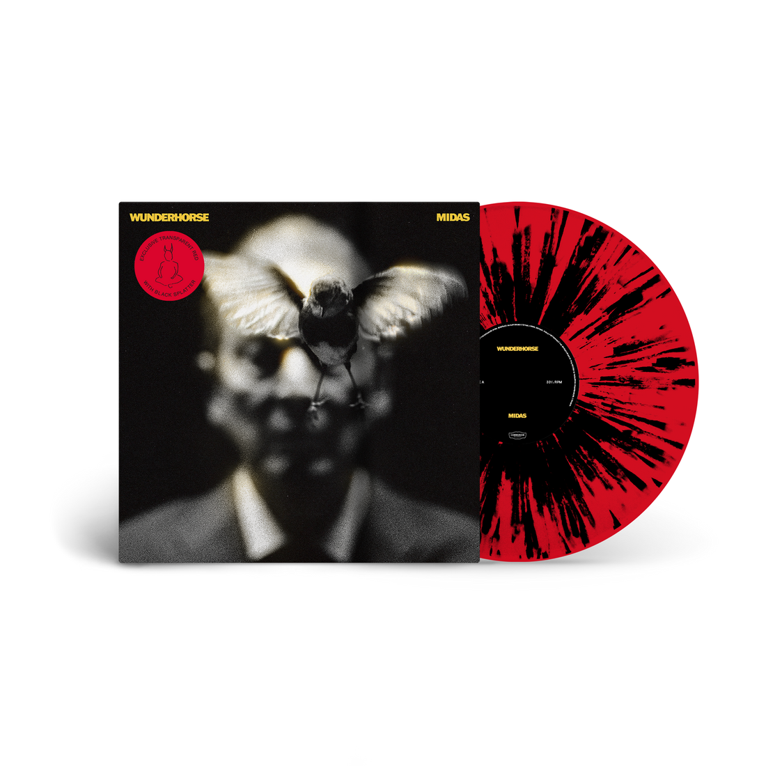 Midas | Exclusive Transparent Red with Black Splatter Vinyl ...